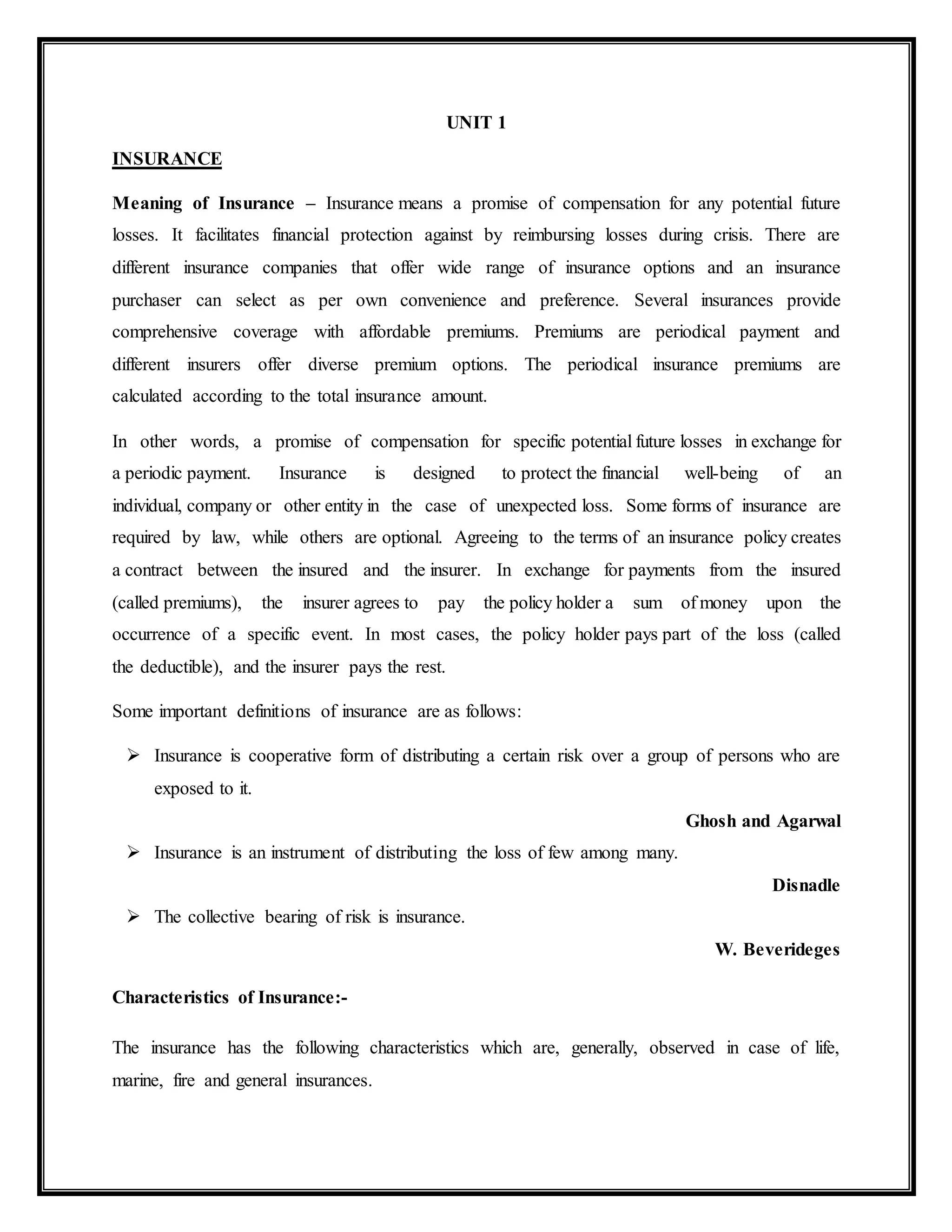 Insurance | DOCX