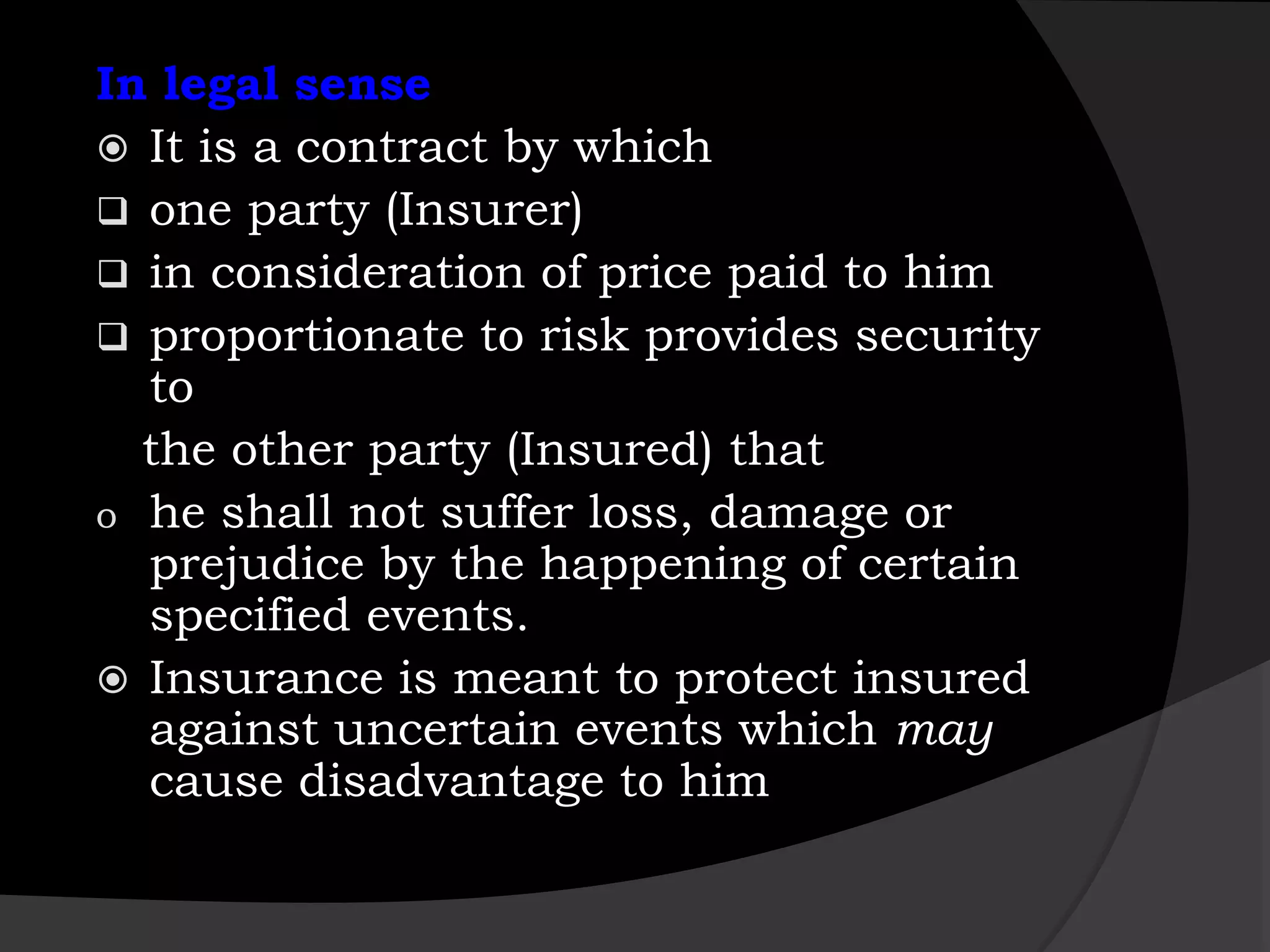 Principles of Insurance | PPTX
