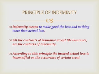 Principles of Insurance | PPTX
