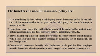 Insurance and Nonlife Insurance Policy | PPTX | Life Insurance | Insurance