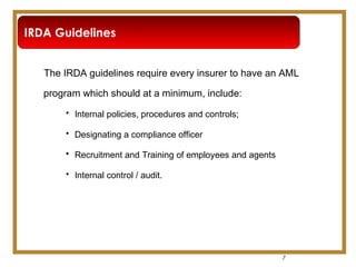 Insurance anti money laundering | PPT