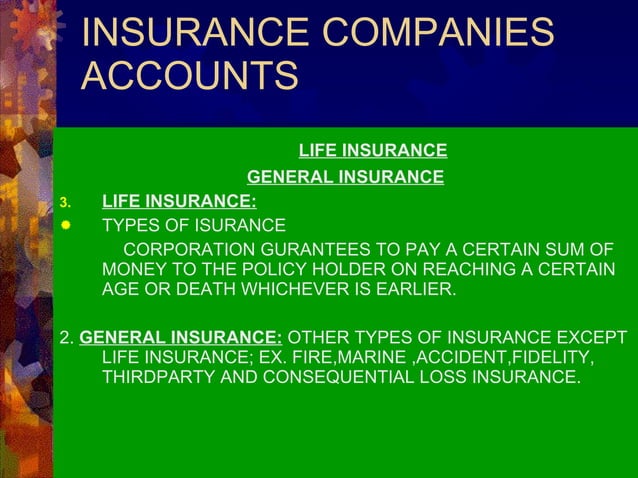 Insurance Companies Accounts | PPT