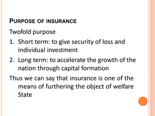 Insurance concept and types | PPTX