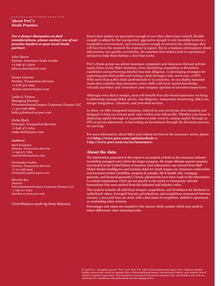 PwC Insurance deals insights | PDF