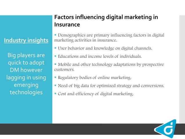 Global Insurance industry insights - Digitant | PPT