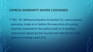 INSURANCE-LAW-WARRANTIES-SECS.-67-TO-76.pptx