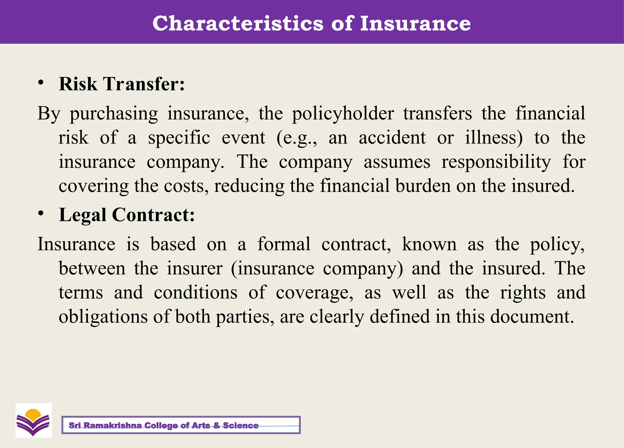 Insurance-Meaning, Characteristics, Functions and Types.ppt