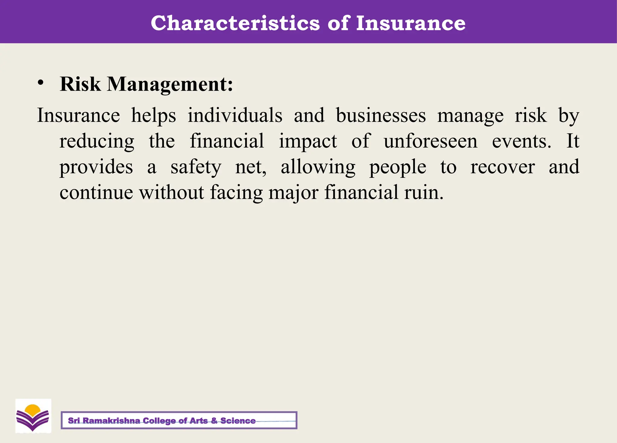 Insurance-Meaning, Characteristics, Functions and Types.ppt
