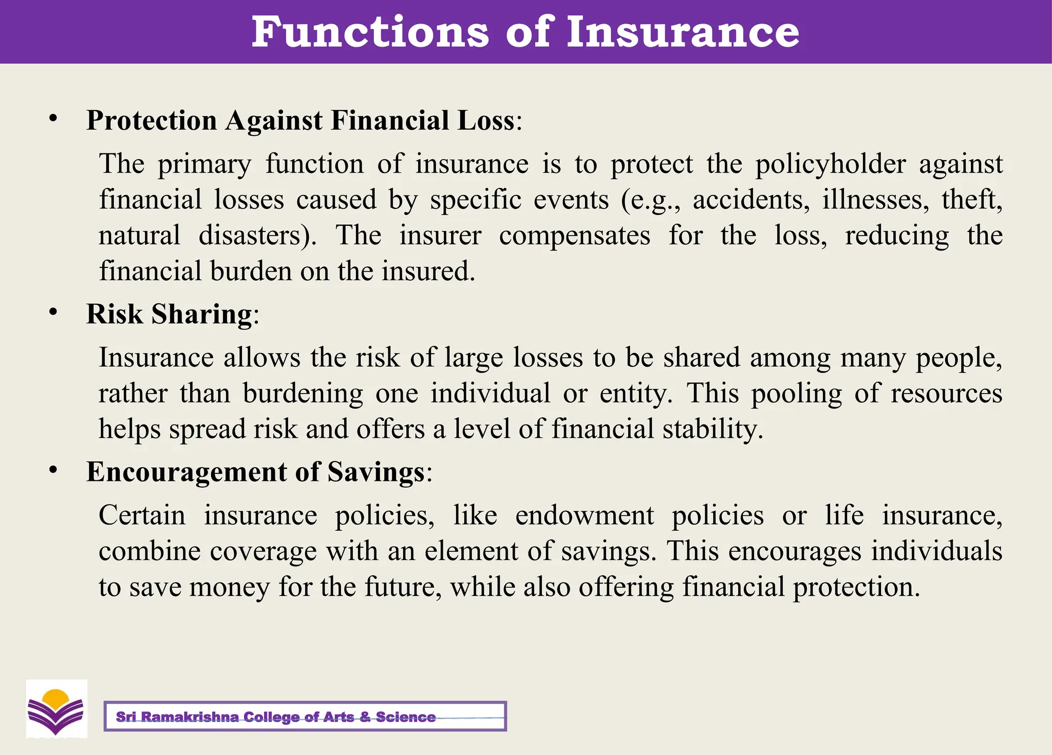 Insurance-Meaning, Characteristics, Functions and Types.ppt