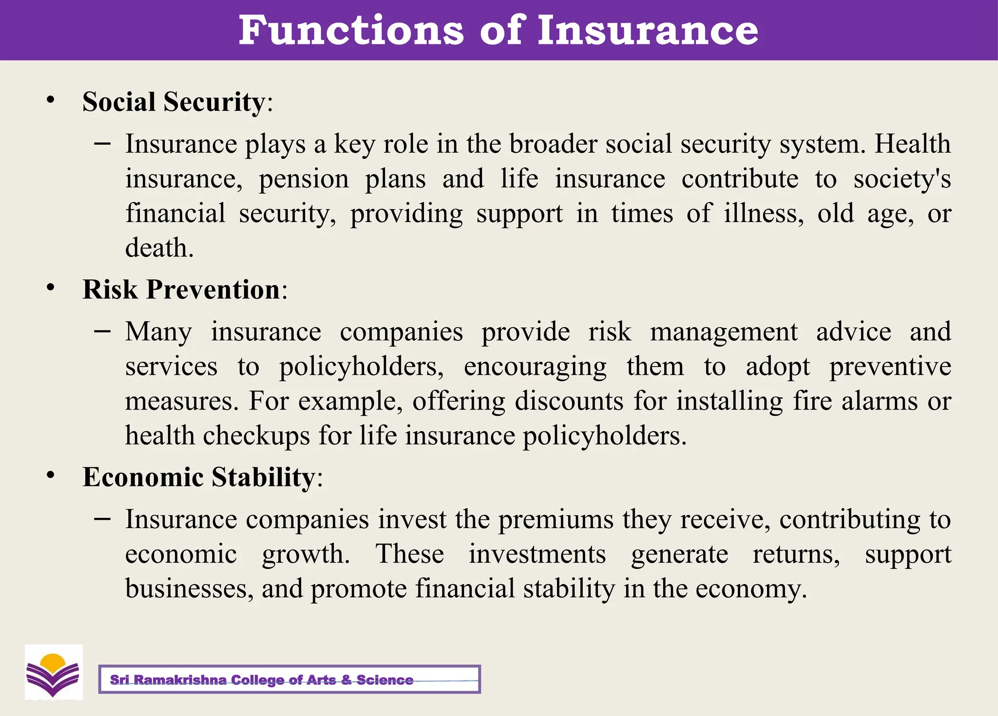 Insurance-Meaning, Characteristics, Functions and Types.ppt