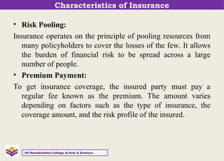 Insurance-Meaning, Characteristics, Functions and Types.ppt