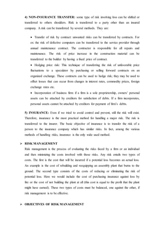 Insurance and risk management | DOCX | Life Insurance | Insurance