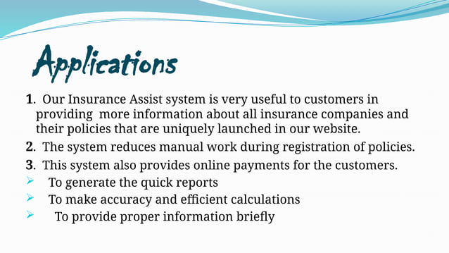Insurance Assist System in ASP.Net web application | PPTX | Databases ...