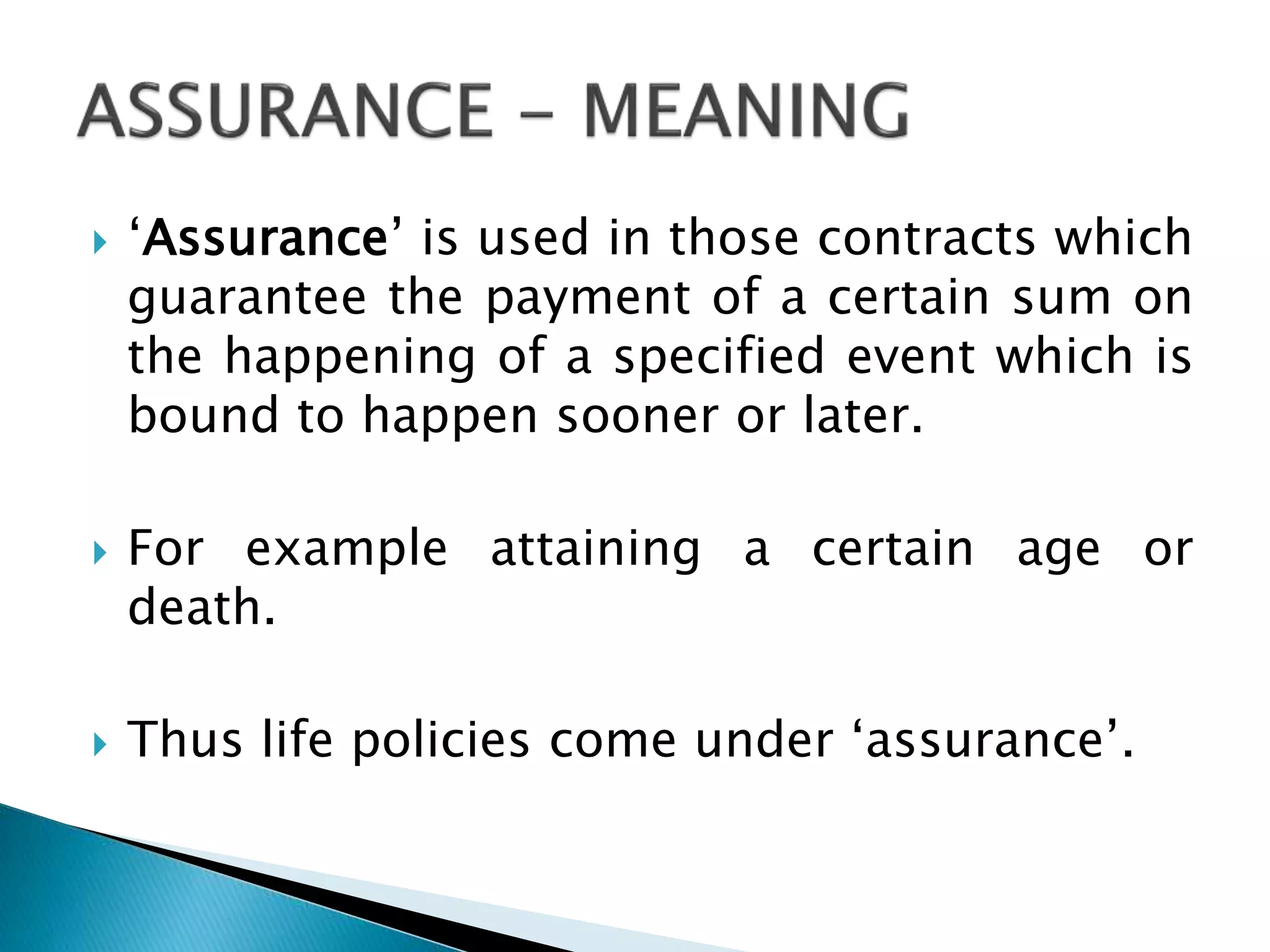 Insurance & assurance | PPTX