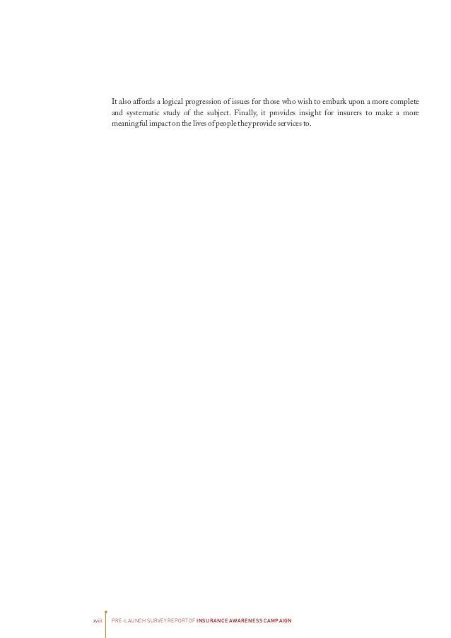 Insurance awareness survey report