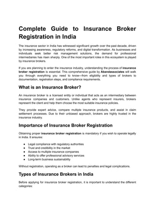 Insurance Broker Registration in India - AB & Associates.pdf