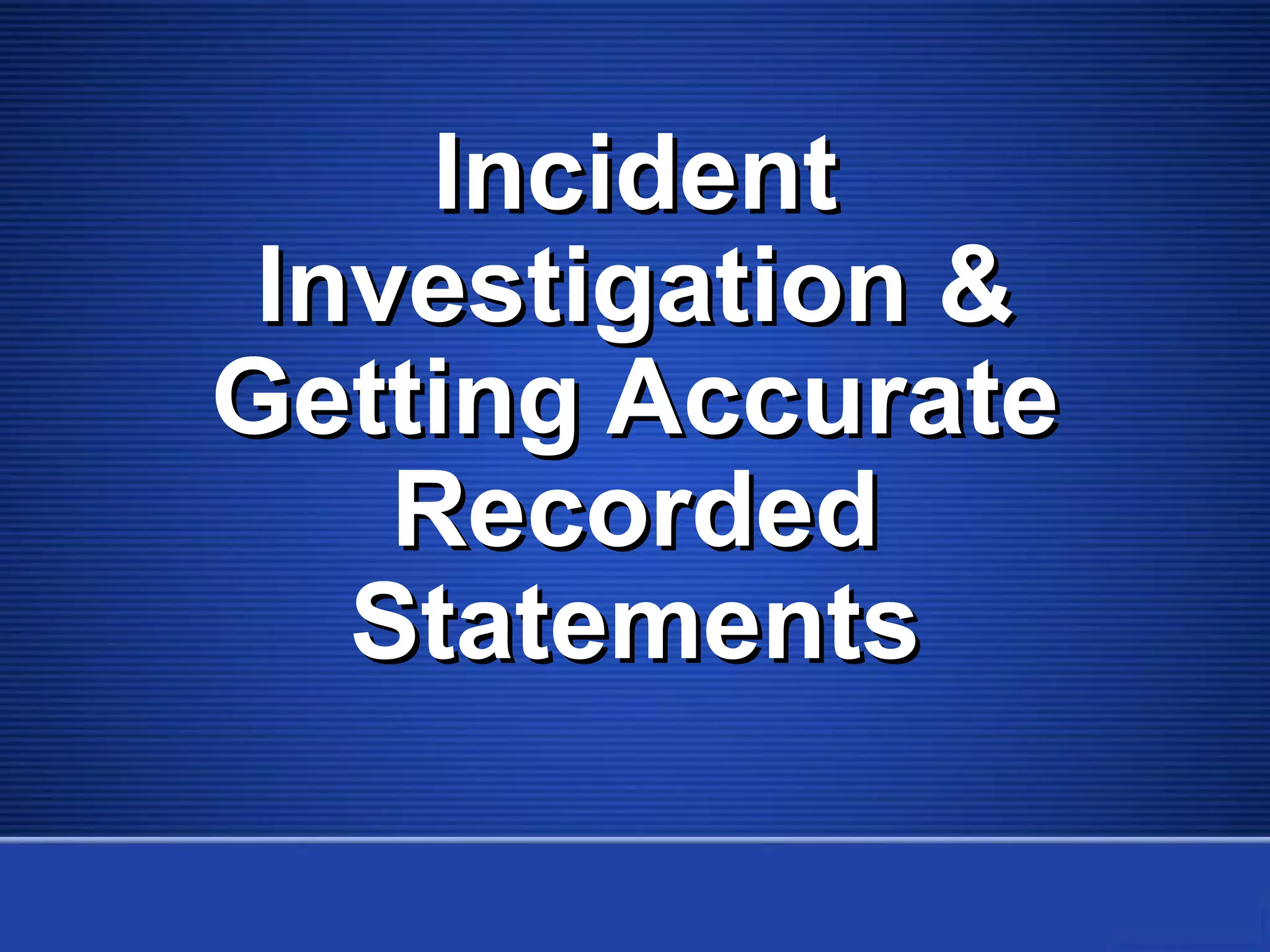 Insurance Claim Investigation | PPT