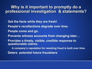 Insurance Claim Investigation | PPT