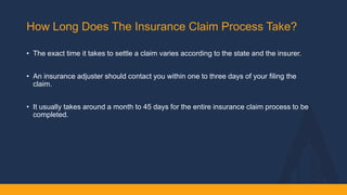 Insurance claim process (Step by Step) | PPTX