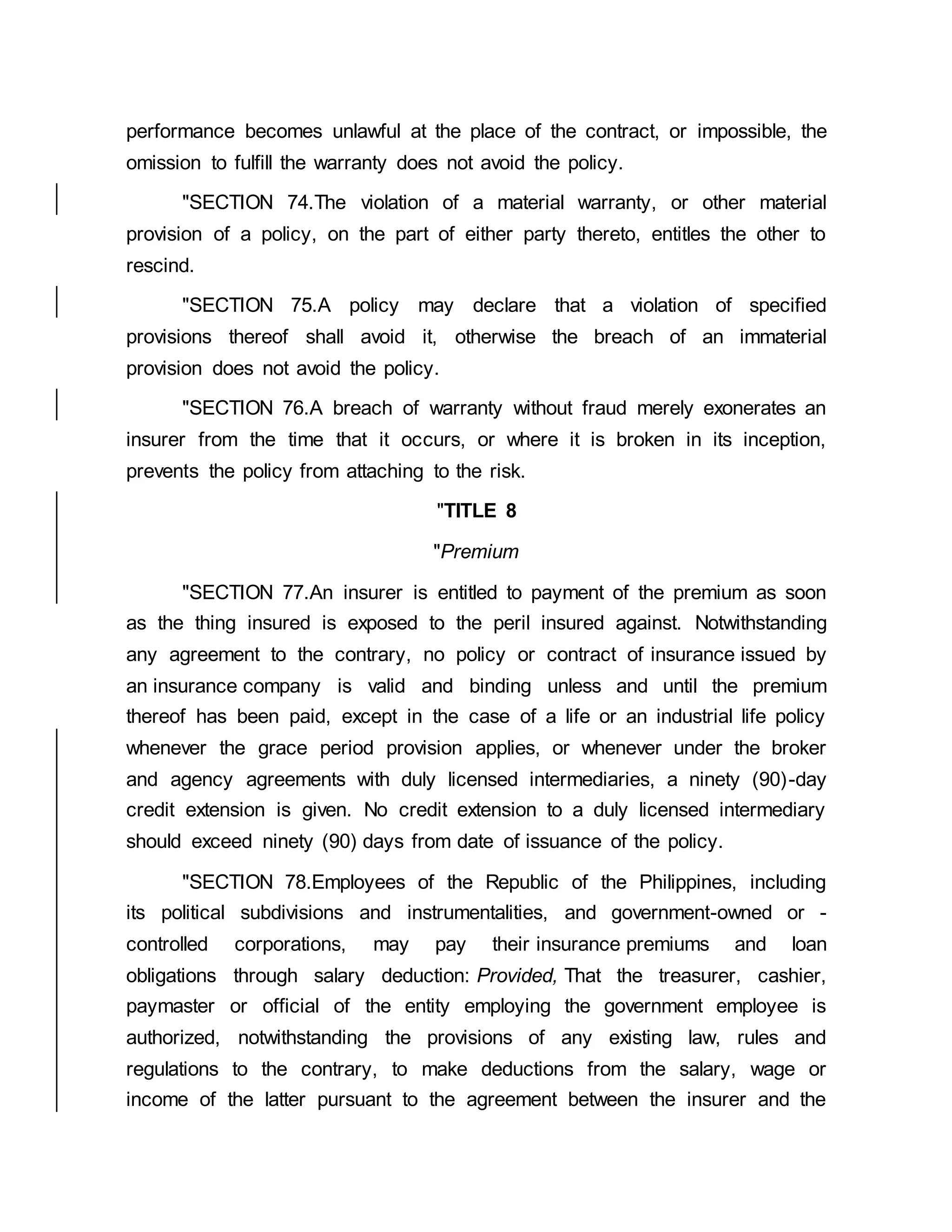 Insurance Code of the Philippines (PD 612 as amended by RA 10607) | DOCX