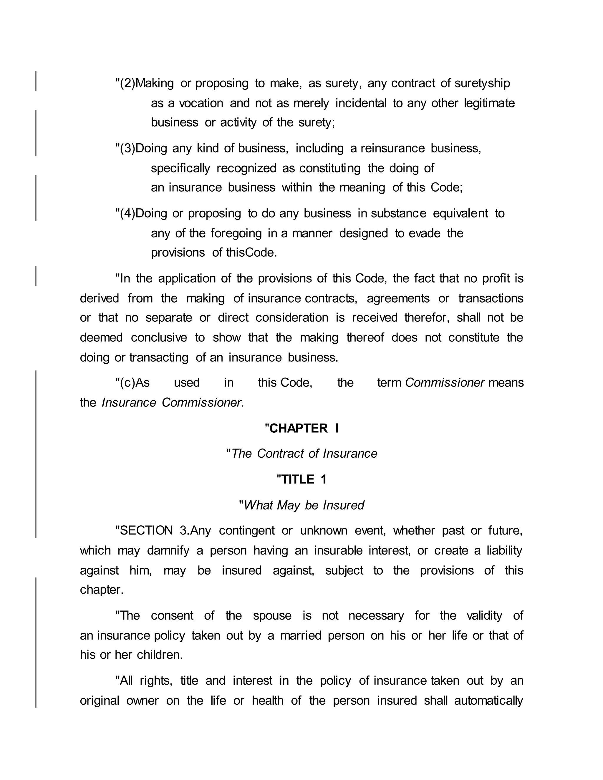 Insurance Code of the Philippines (PD 612 as amended by RA 10607) | DOCX