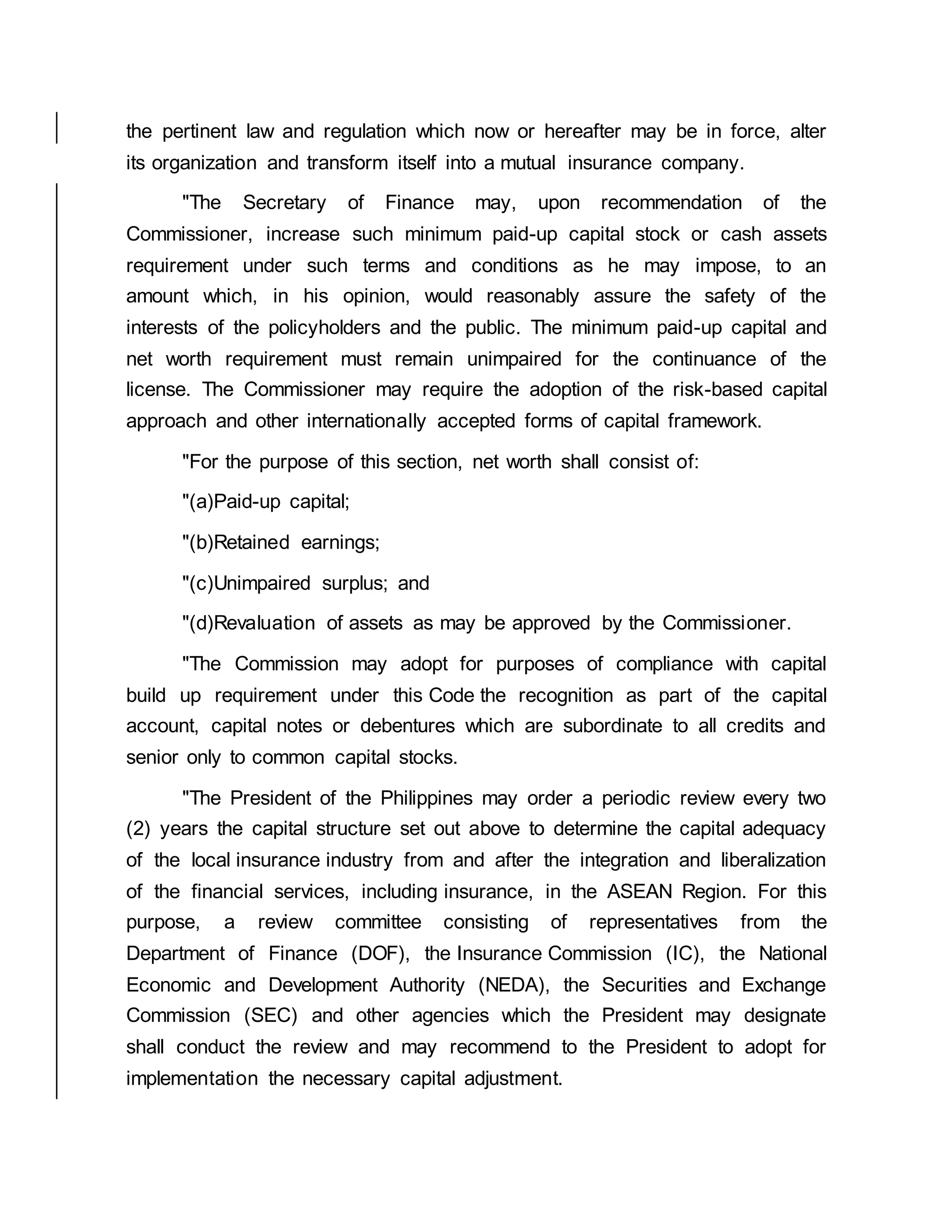 Insurance Code of the Philippines (PD 612 as amended by RA 10607) | DOCX