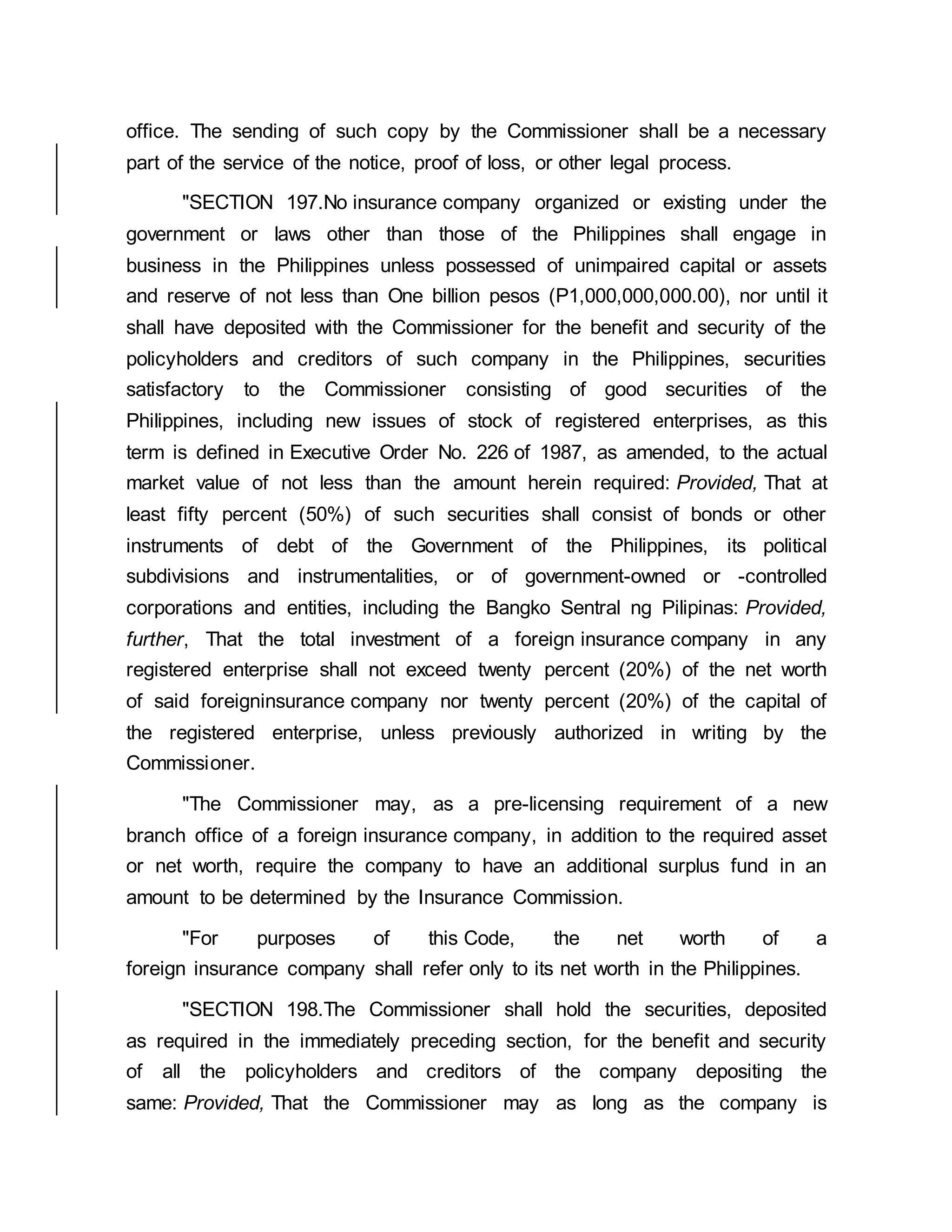 Insurance Code of the Philippines (PD 612 as amended by RA 10607) | DOCX