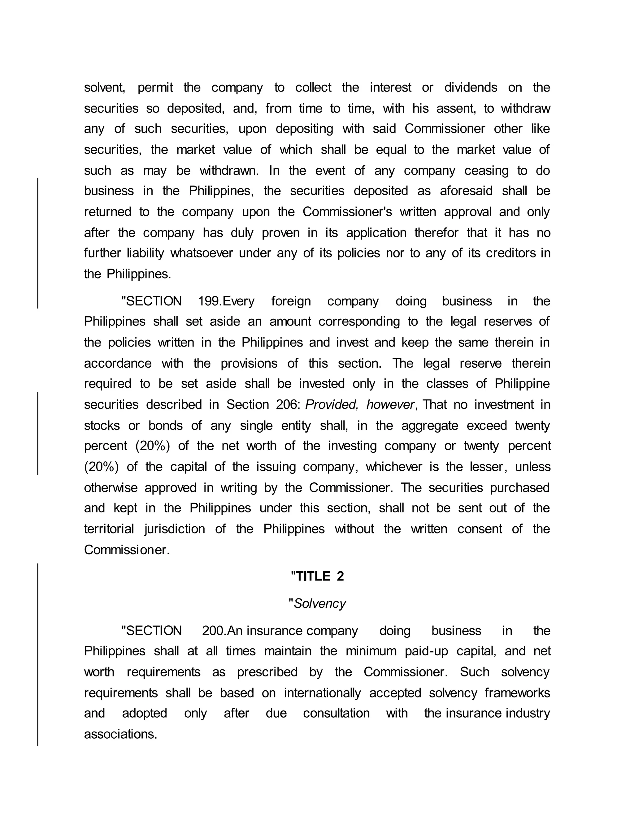 Insurance Code of the Philippines (PD 612 as amended by RA 10607) | DOCX