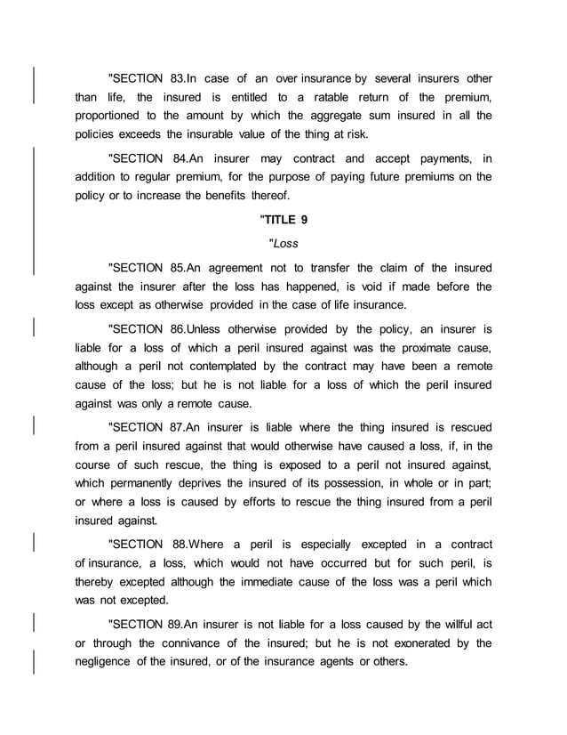 Insurance Code of the Philippines (PD 612 as amended by RA 10607 ...