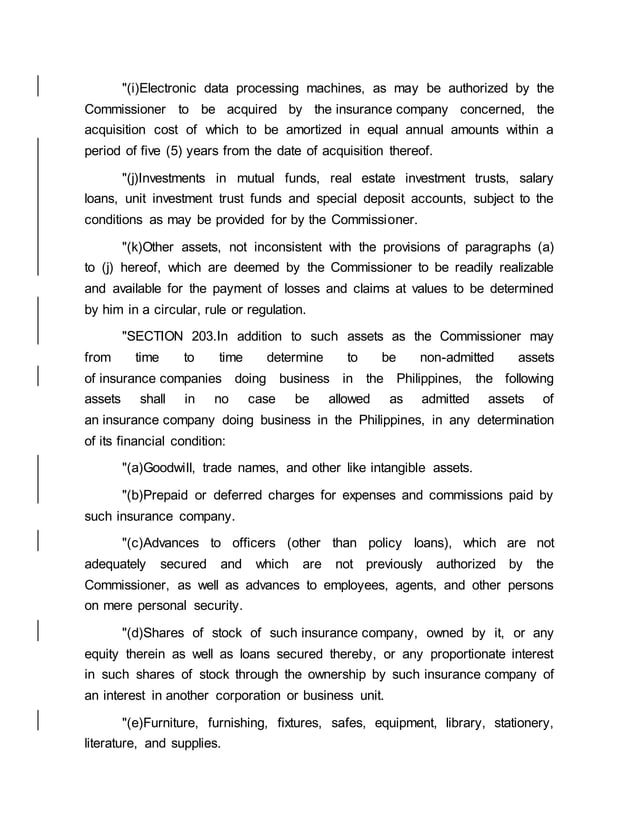 Insurance Code of the Philippines (PD 612 as amended by RA 10607 ...