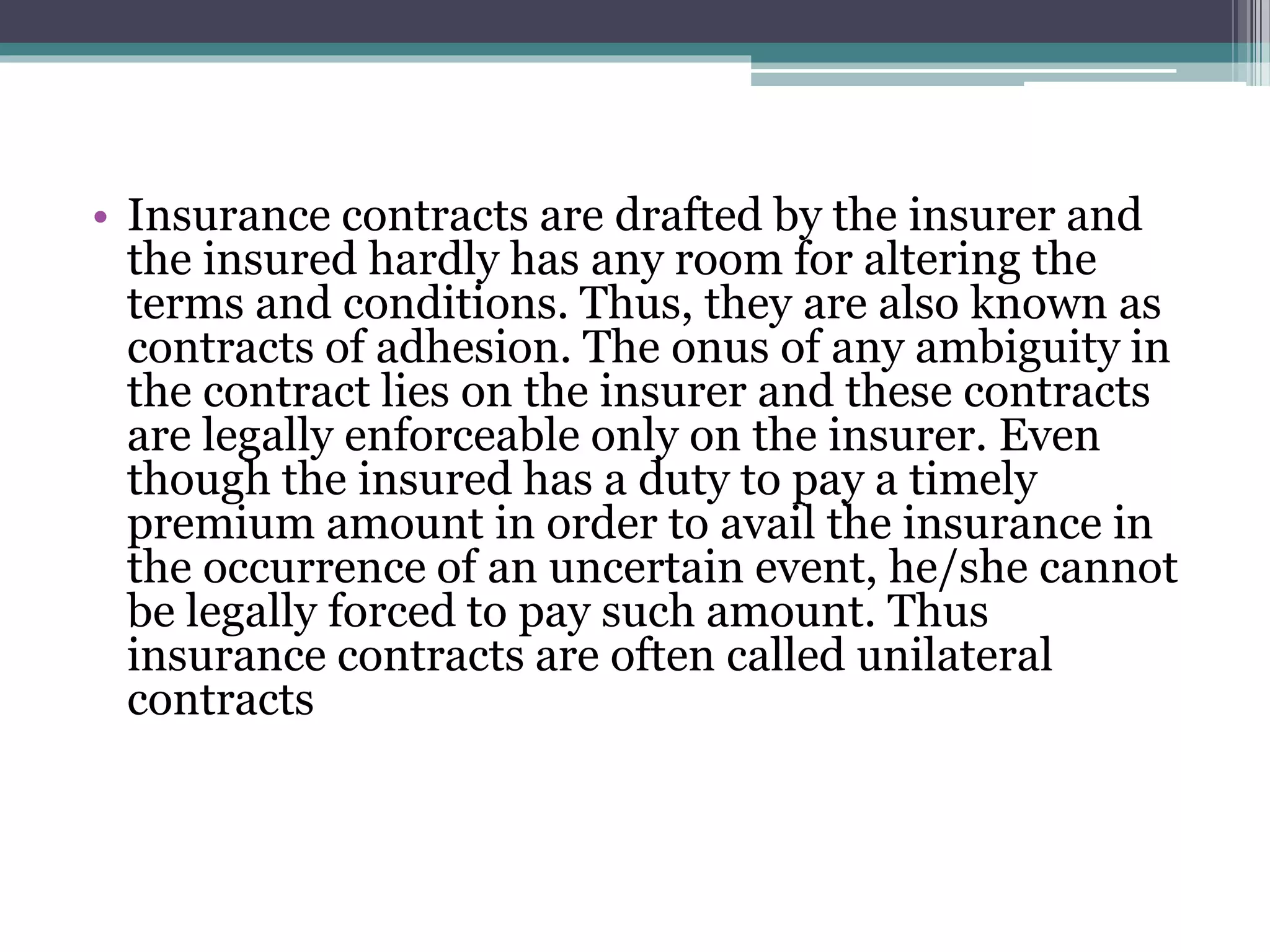 Insurance contracts | PPTX