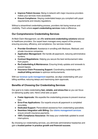 Fast, Reliable, and Stress-Free Credentialing Services for Healthcare ...