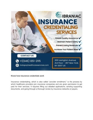 Insurance Credentialing Services Simplifying the Medical Credentialing ...