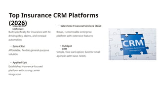 Insurance CRM Software for Brokers, Agents, & Carriers.pptx
