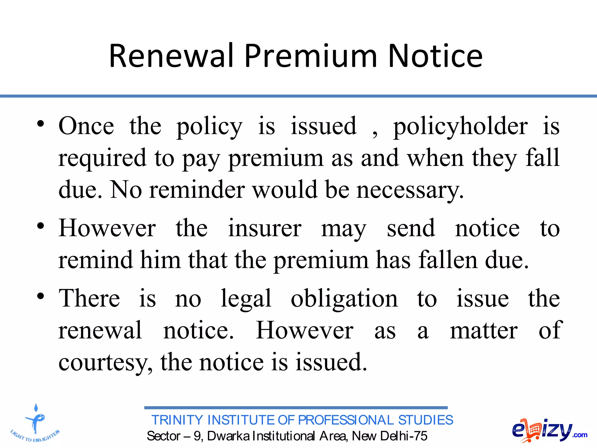 Practices of Life Insurance- Life Insurance- Procedure & Decuments | PPT