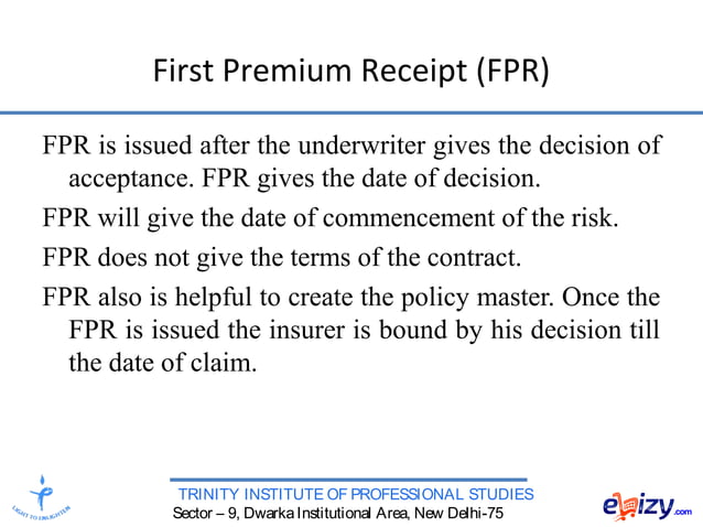 Practices of Life Insurance- Life Insurance- Procedure & Decuments | PPT
