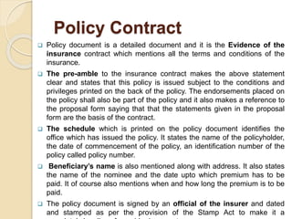 Insurance documents ppt | PPTX