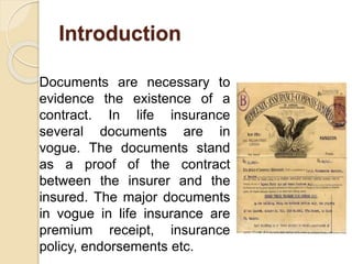 Insurance documents ppt | PPTX