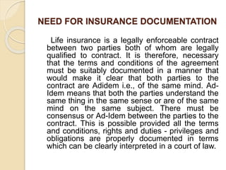 Insurance documents ppt | PPTX