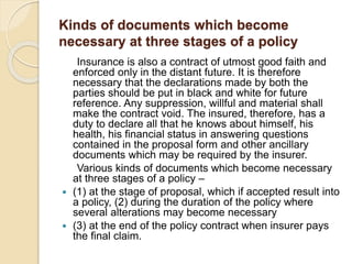 Insurance documents ppt | PPTX