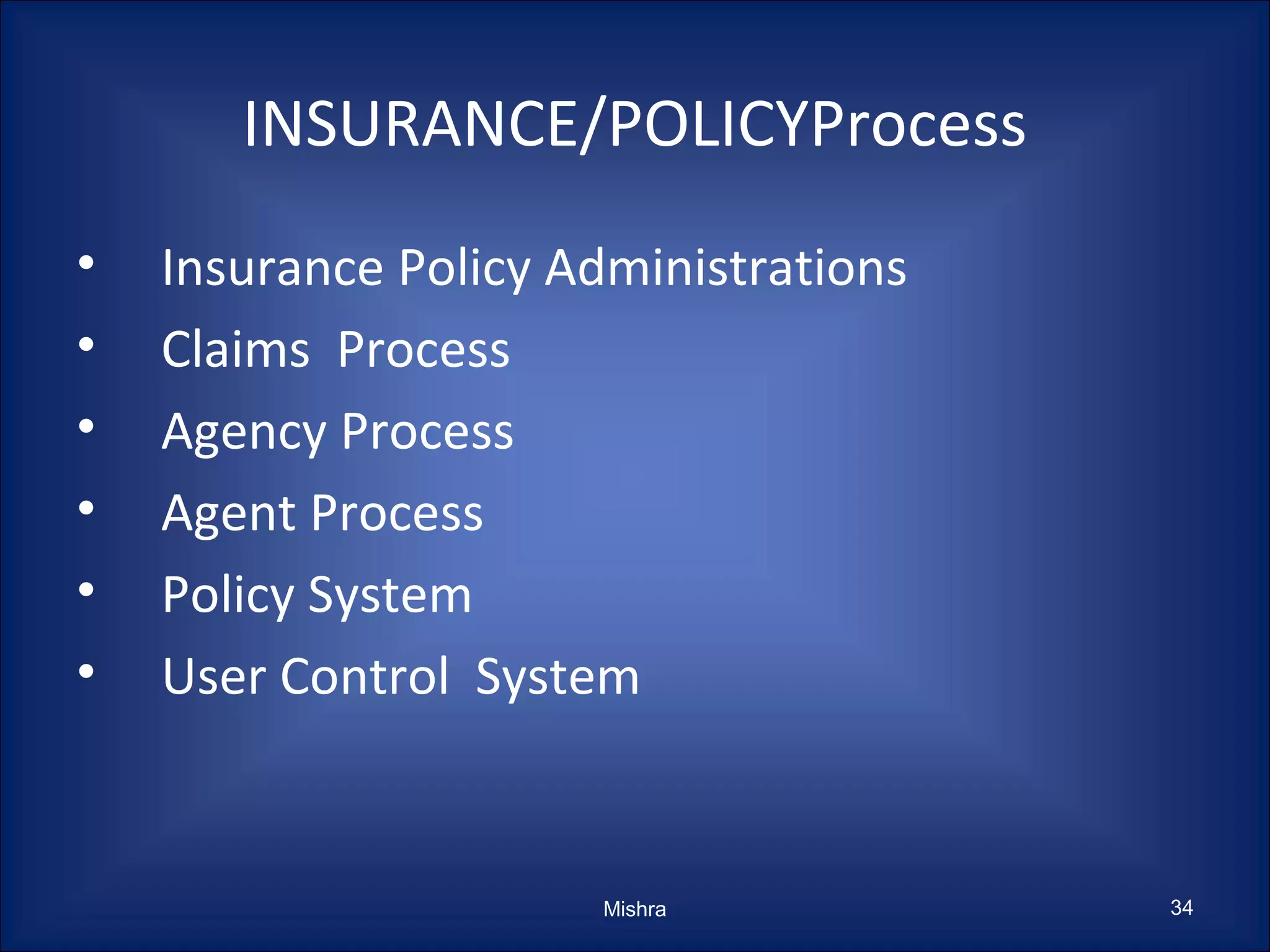Insurance domain mishra | PPT