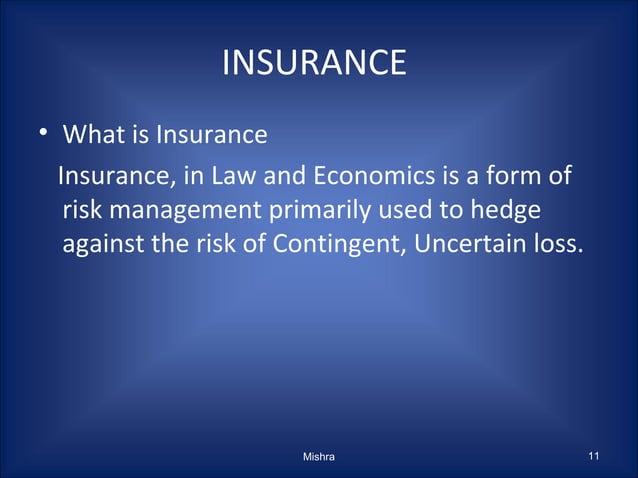 Insurance domain mishra | PPT | Home Insurance | Insurance