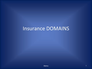 Insurance domain mishra | PPT