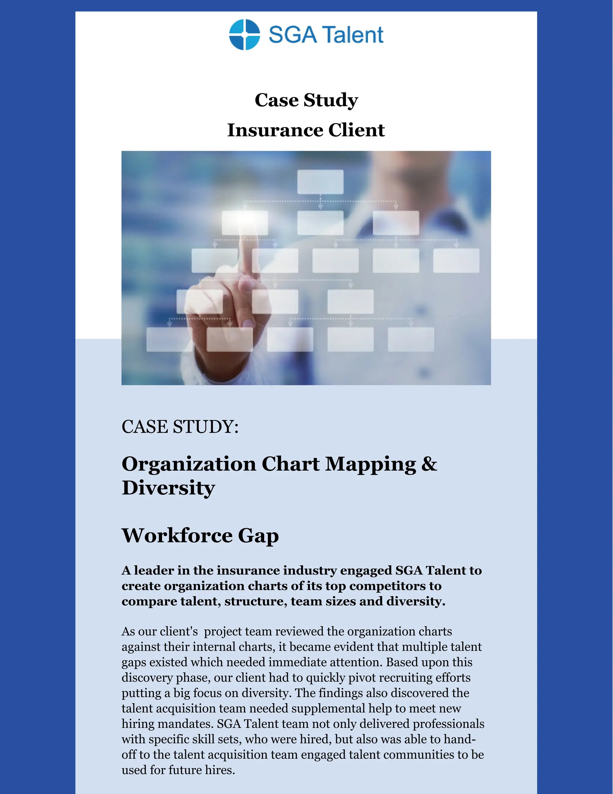 SGA Talent - Case Study Insurance Client Talent Mapping | PDF