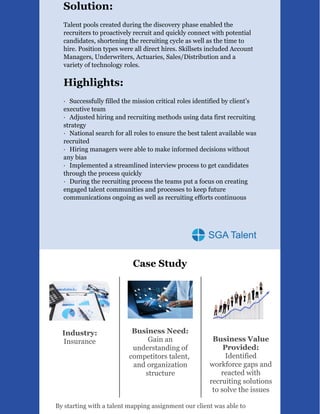 SGA Talent - Case Study Insurance Client Talent Mapping | PDF