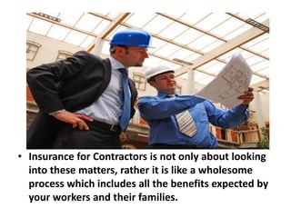 Insurance for contractors | PPT
