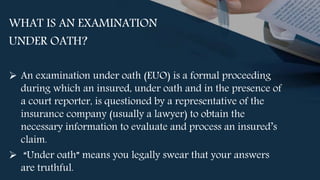 Examination Under Oath | PPTX