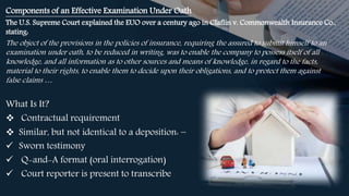 Examination Under Oath | PPTX