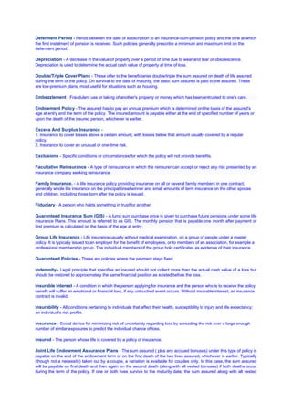 Insurance glossary | PDF