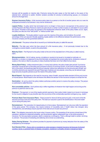 Insurance glossary | PDF